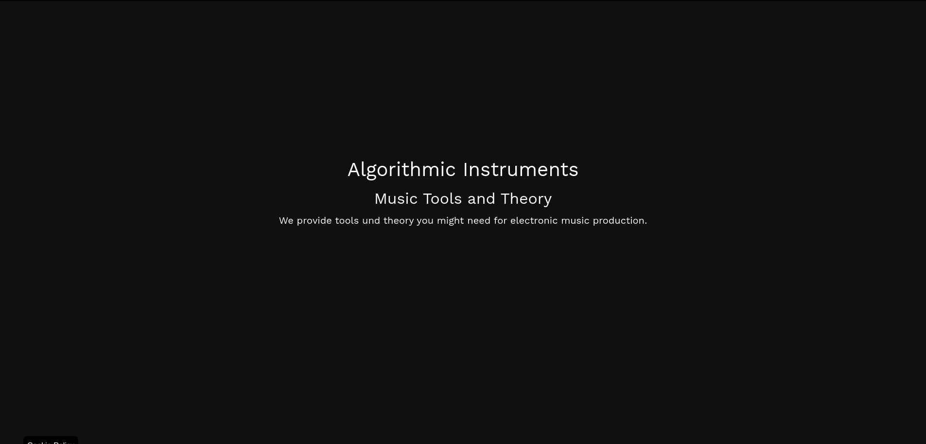 Algorithmic Instruments